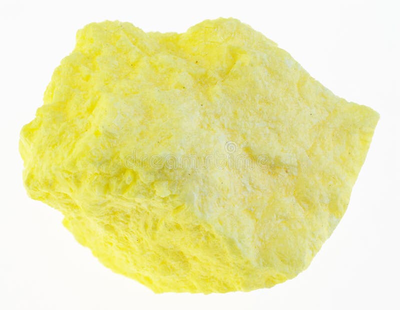 Azufre Crudo (azufre, Piedra Del Azufre) En Blanco Foto de archivo ...