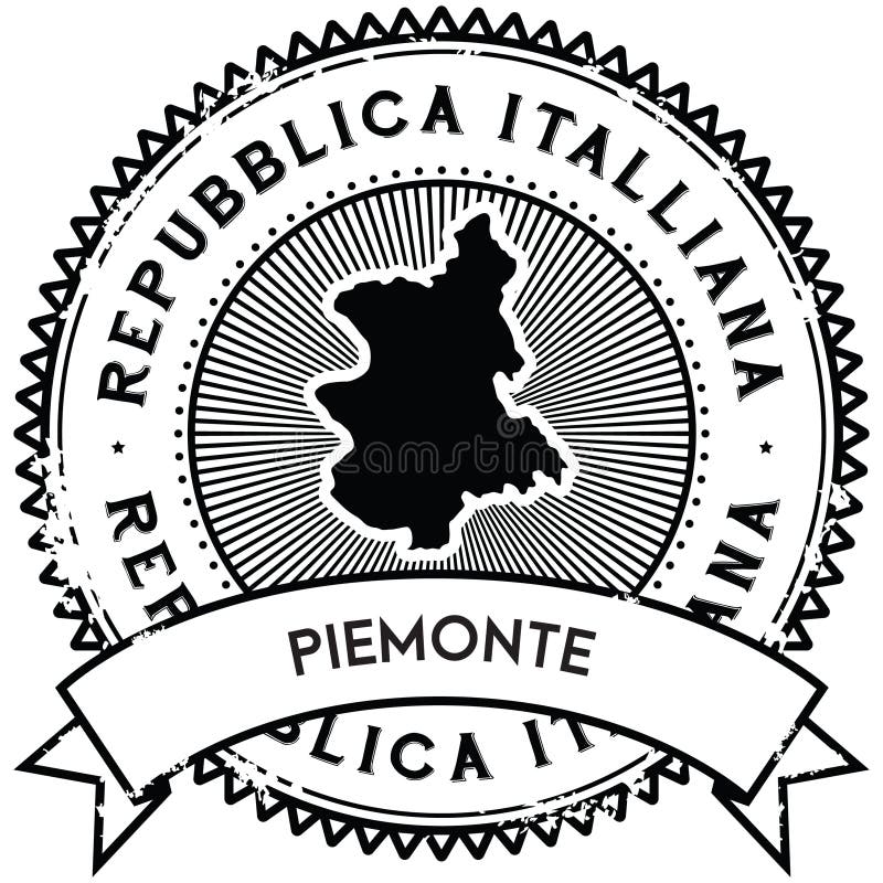 Piemonte Map. Vector Illustration Decorative Design Stock Vector ...