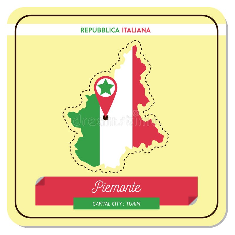 Piemonte Map. Vector Illustration Decorative Design Stock Vector ...