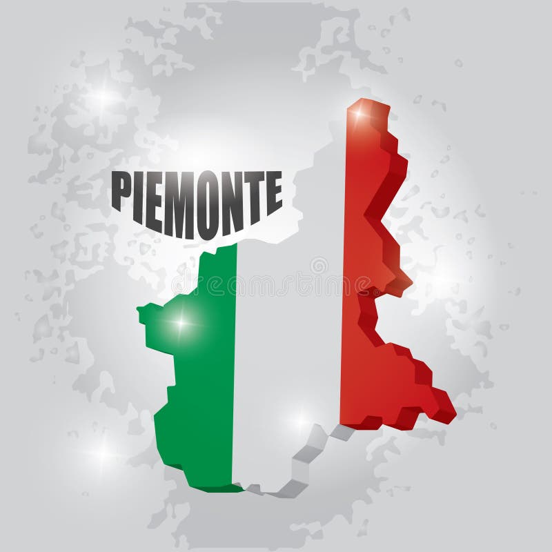 Piemonte Map. Vector Illustration Decorative Design Stock Vector ...
