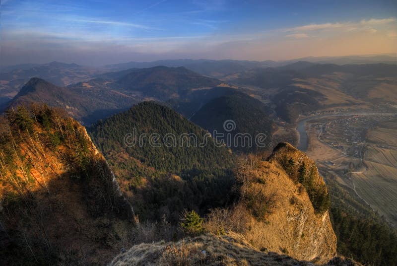 The Pieniny Mountains stock image. Image of sunset, holidays - 19428067