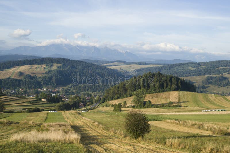 Pieniny Mountains stock photo. Image of meadows, valley - 58734768