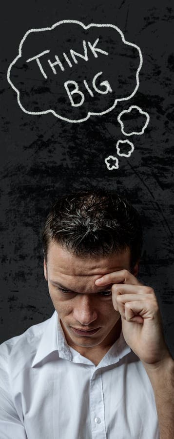 Piense imagen de archivo. Imagen de sonrisa, inteligencia - 36984159