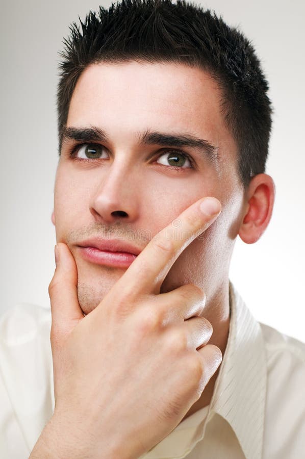 Piense imagen de archivo. Imagen de negocios, piense, travieso - 8910847