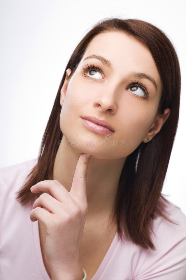 Piense imagen de archivo. Imagen de hermoso, escuela, joven - 6695291