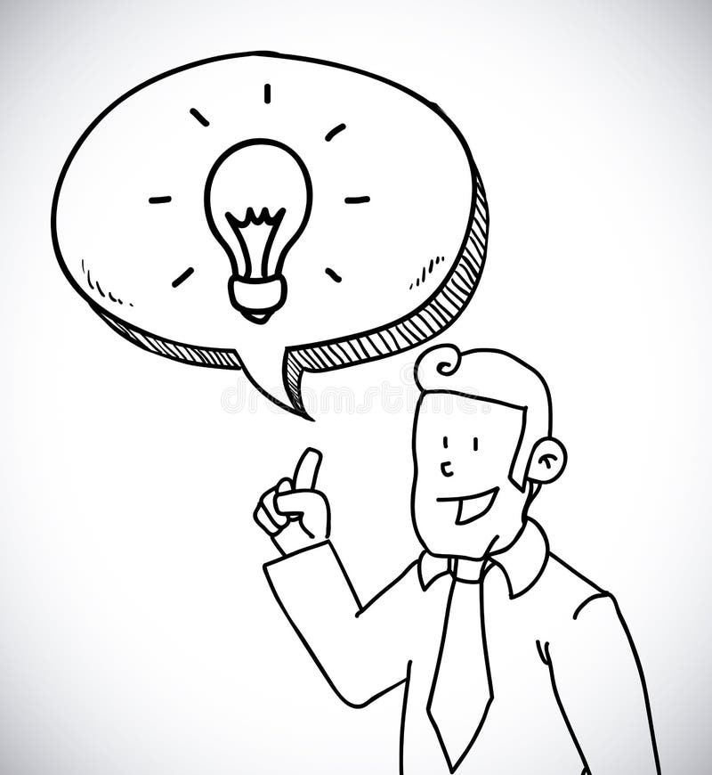 Piense El Concepto Del Diseño, Del Positivo Y De La Idea Ilustración ...