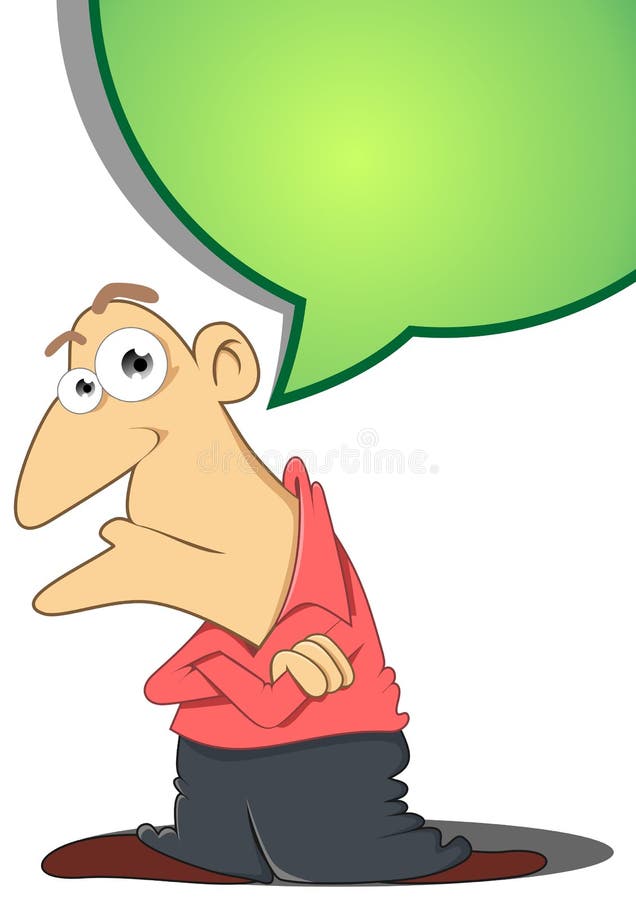 Piense en algo stock de ilustración. Ilustración de piense - 25770601