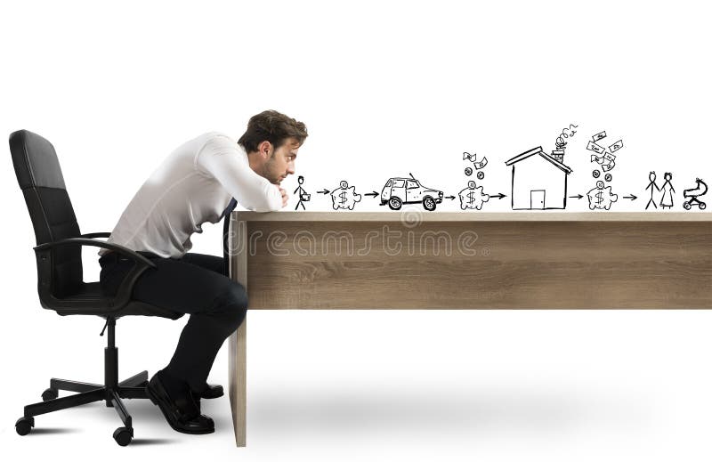 Piense En Las Metas Futuras Foto de archivo - Imagen de vida, marido ...