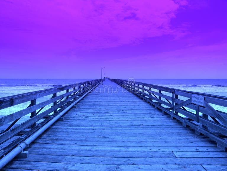 The Pier stock photo. Image of ocean, sunset, pier, vacant - 2221616
