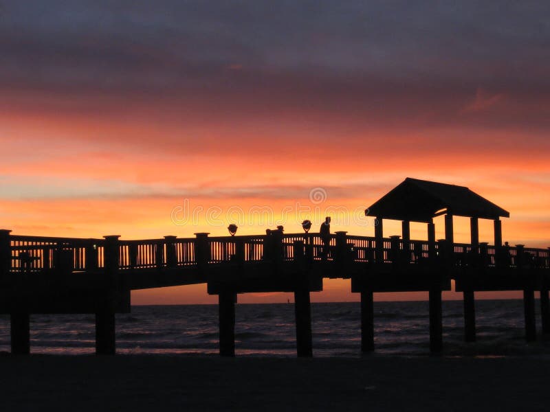 Pier 60 at Sunset stock image. Image of clearwater, florida - 13594105