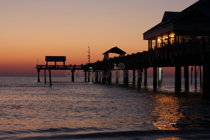Pier 60 Sunset stock image. Image of clearwater, ocean - 19076607