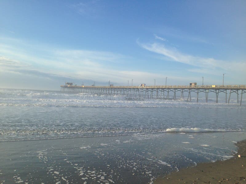 Pier stock photo. Image of bogue, emerald, pier, beach - 74891862
