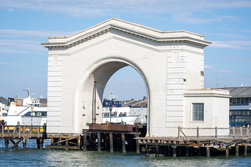 Pier 43 Arch in San Francisco California Stock Image - Image of beach ...