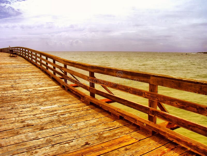 The Pier stock photo. Image of ocean, sunset, pier, vacant - 2221616