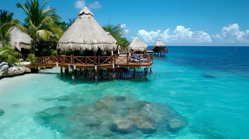 Pier at Becor Lagoon Near Cancun Stock Photo - Image of lake, tourist: 332630820