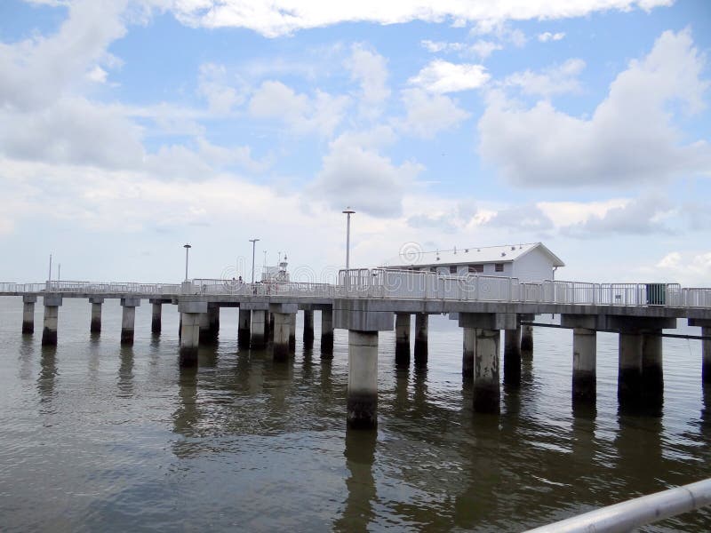Pier at Cedar Key stock image. Image of posts, building - 34888217