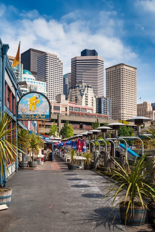 Pier at Central Waterfront in Seattle, Washington Editorial Stock Image ...
