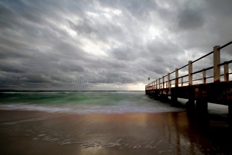 Pier stock image. Image of seaside, ocean, waves, weather - 53894487