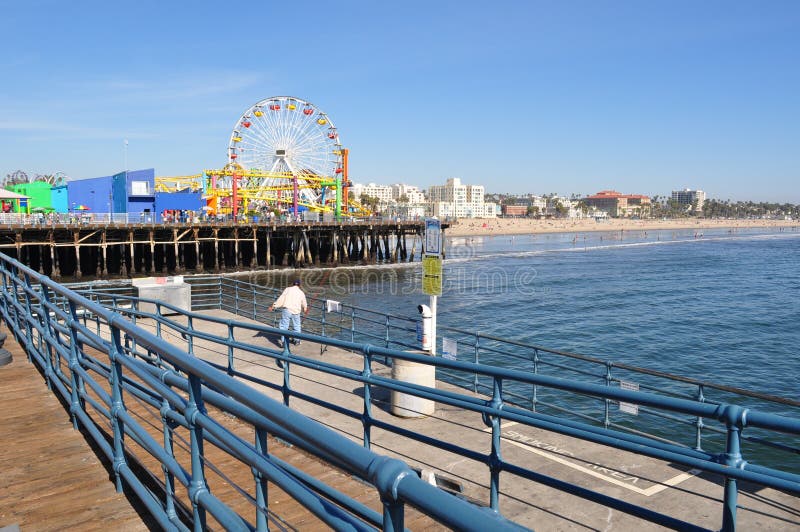 Pier Fairgroung Ferris Wheel Stock Image - Image of sunny, pier: 16814109