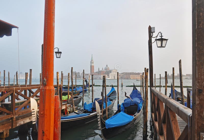 Pier with Gondolas in Venice Stock Image - Image of travel, quay: 90034365