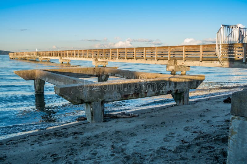 Pier at High Tide 4 stock image. Image of fishing, pier - 67344057