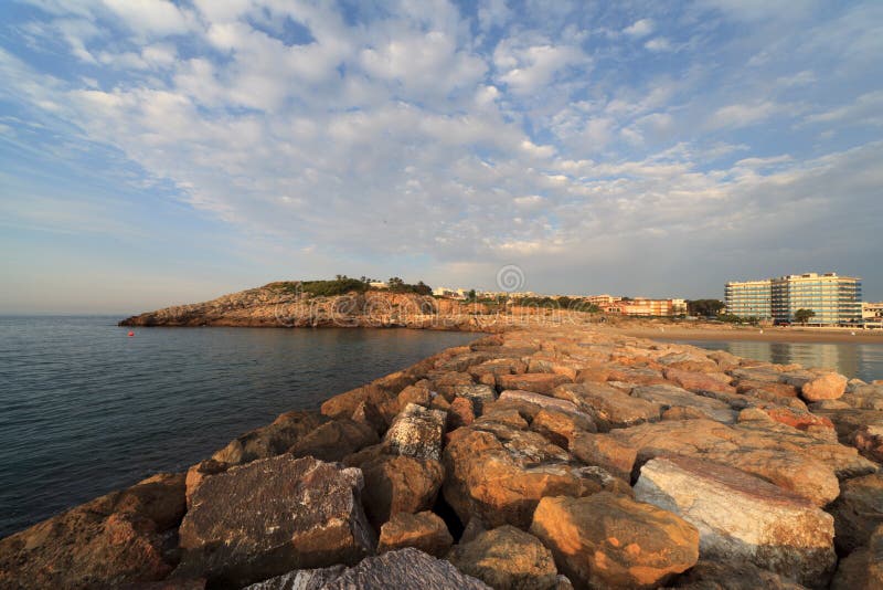 The Pine Tree Sculpture on the Seafront Promenade in La Pineda, Spain ...