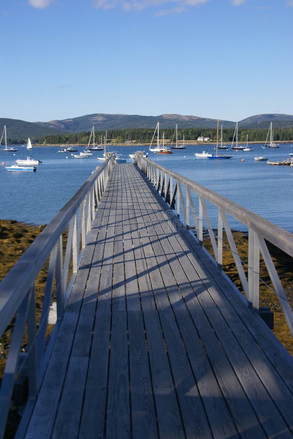 Pier leading out to harbor stock photo. Image of lobster - 3228762