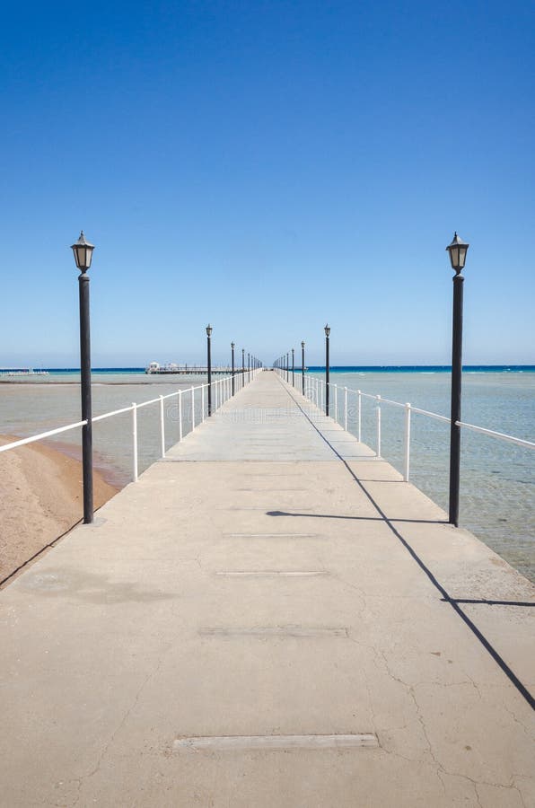 Pier Leading To the Sea on a Sunny Day/empty Pier Overlooking the Sea ...