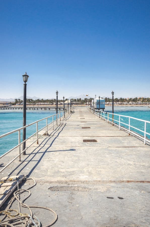 Pier Leading To the Sea on a Sunny Day/empty Pier Overlooking the Sea ...