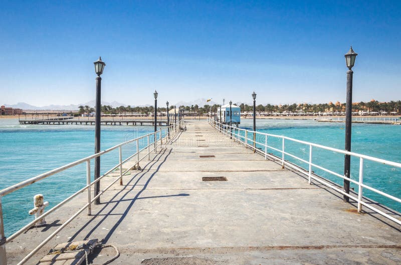 Pier Leading To the Sea on a Sunny Day/empty Pier Overlooking the Sea ...