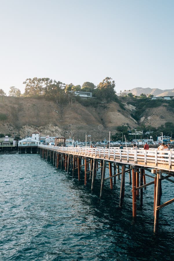 The Malibu Pier at Twilight, in Malibu, California. Stock Image - Image ...