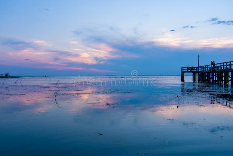 Mobile Bay at Sunset in June of 2021 on the Alabama Gulf Coast Stock ...