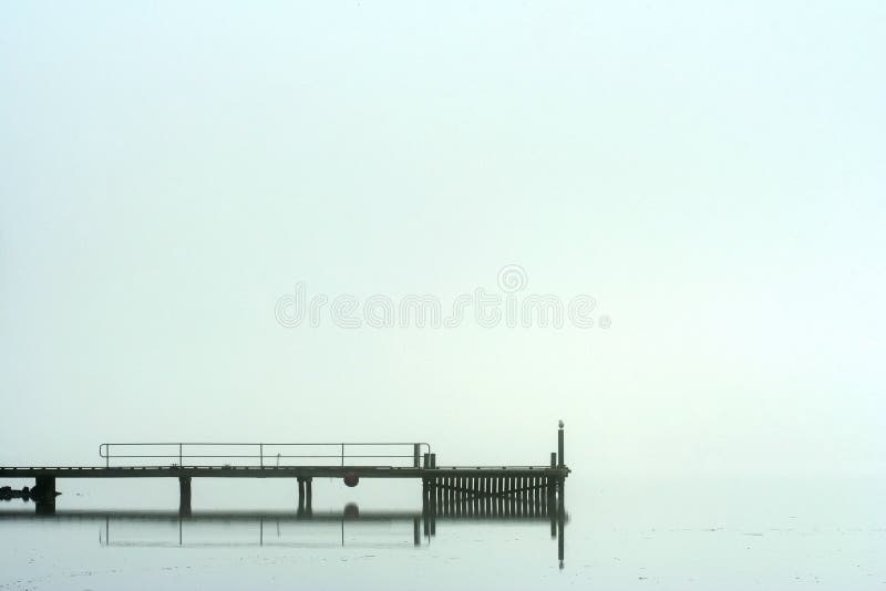 Pier in morning fog stock image. Image of scenic, outdoor - 3322357