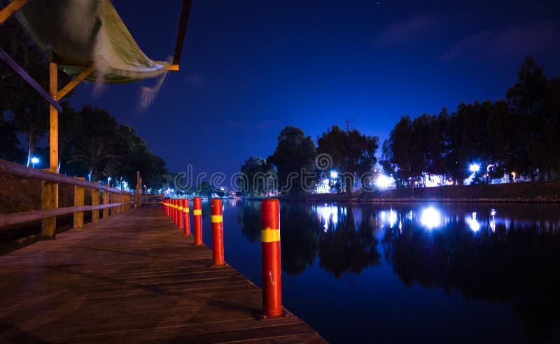 Pier at night stock image. Image of seafaring, escape - 1051661