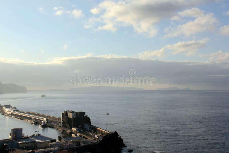 Pier stock image. Image of ocean, clouds, atlantic, liners - 58124989