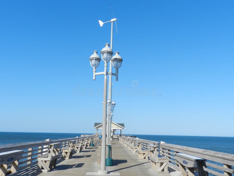 Pier stock photo. Image of benches, post, fishing, pier - 57557020