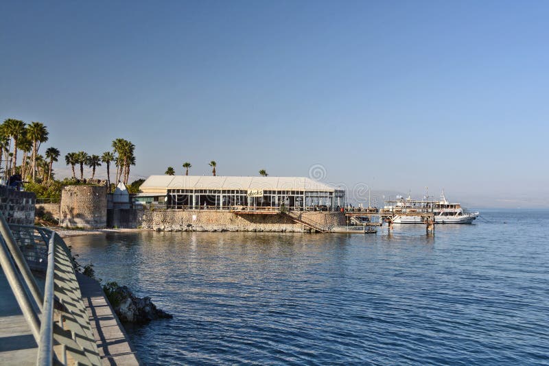 Pier (pier) on the Waterfront Tiberias Editorial Photo - Image of ...