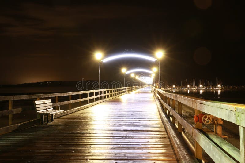 Pier port stock image. Image of nightphotography, pier - 103034995