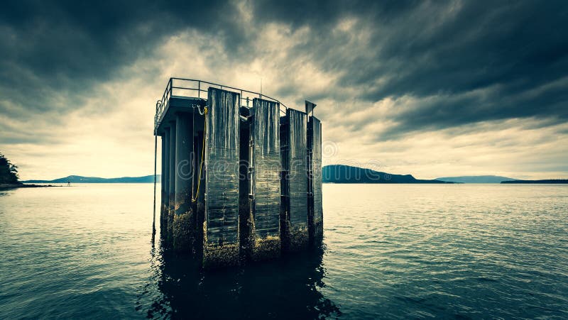 Pylon pier stock photo. Image of iron, wharf, pylon, distressed - 56996604