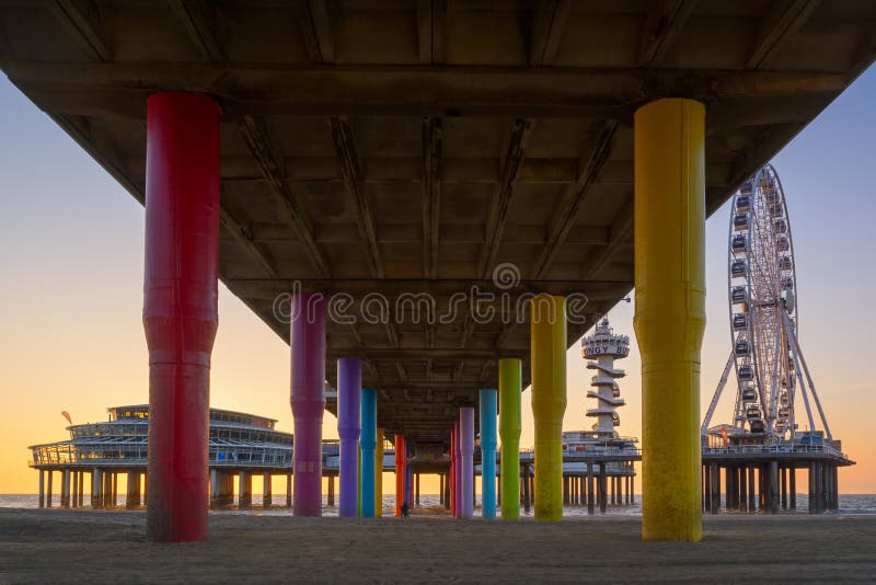 The Pier of Scheveningen editorial photo. Image of tower - 93860361