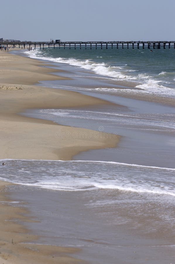Pier by shore stock image. Image of coast, horizon, foam - 803969