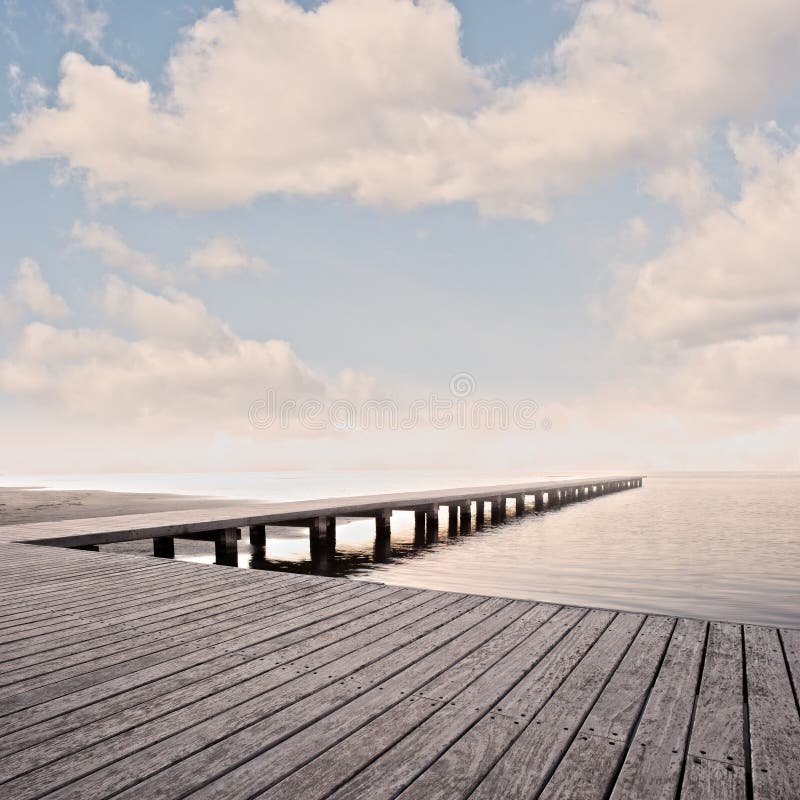 Pier with sky stock image. Image of wharf, spring, water - 34802437