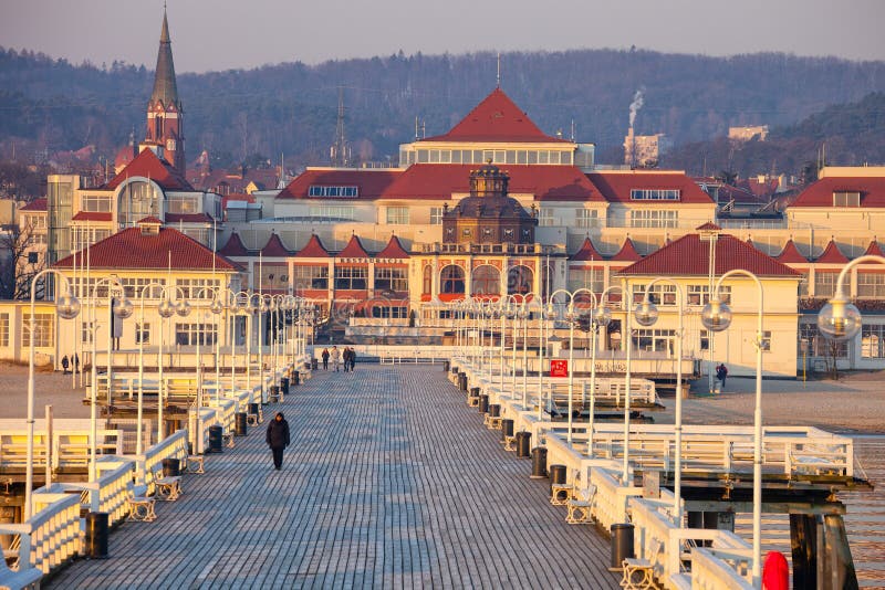 Pier in Sopot editorial stock photo. Image of resort - 24518708