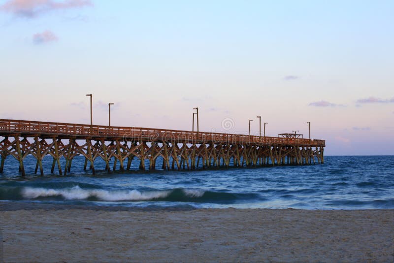 Pier in South Carolina stock image. Image of sand, piers - 56200993