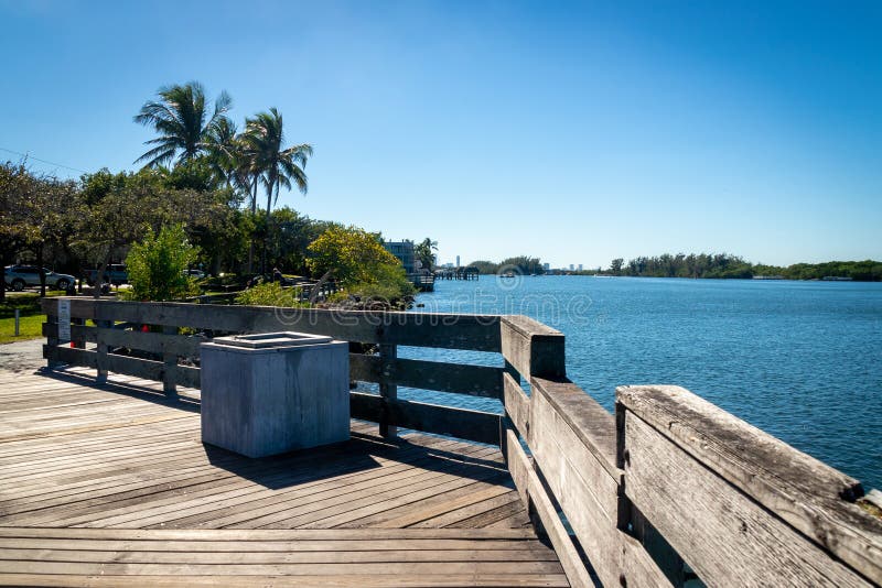Pier at Stranahan River Hollywood Florida Stock Image - Image of park ...