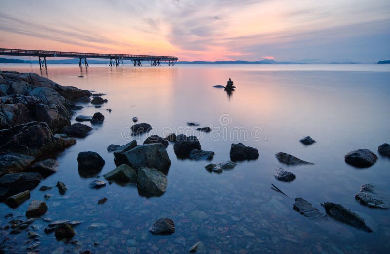 Pier at Sunrise stock photo. Image of national, rocks - 52475468