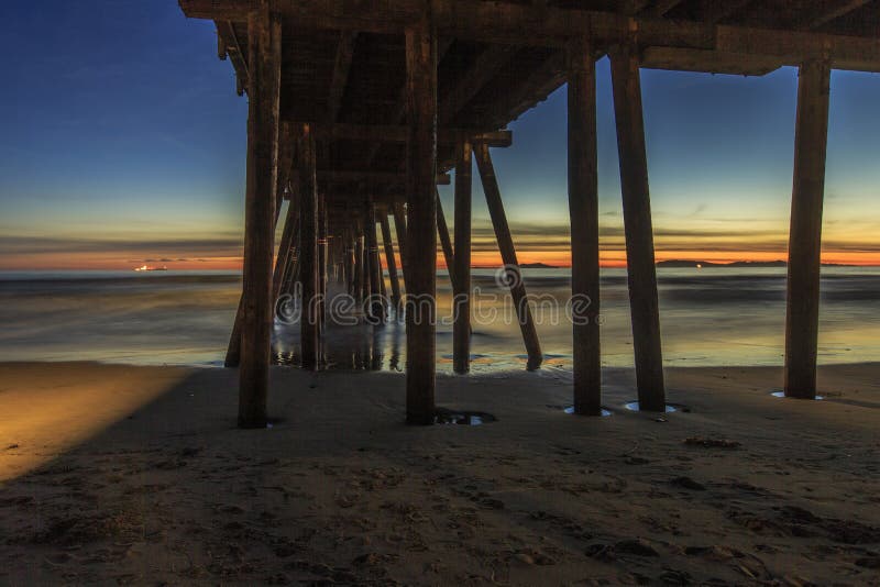 Pier at Sunset stock photo. Image of long, ocean, nightime - 28561046
