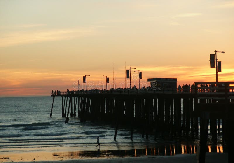 Pier at Sunset Versilia Italy Stock Image - Image of huntington, island ...