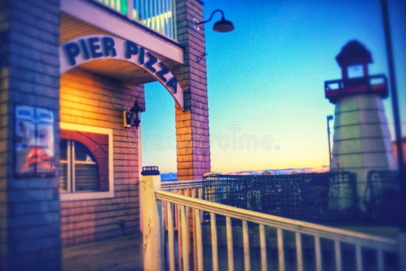 Pier Sunset editorial stock image. Image of beach, sunset - 136224764
