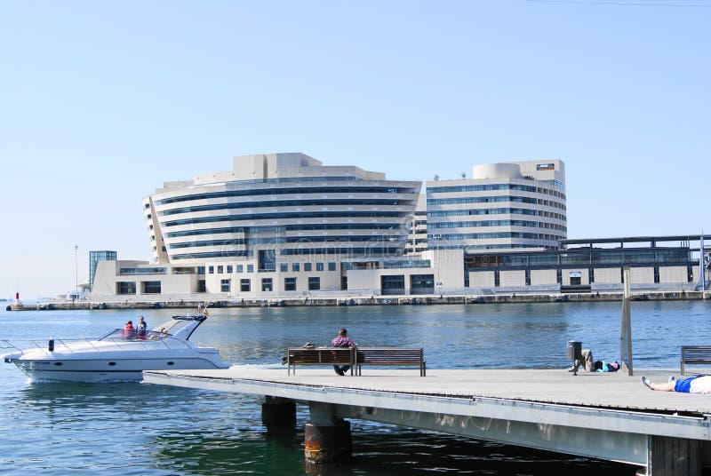 Pier Terminal with boat editorial photography. Image of holiday - 21549922